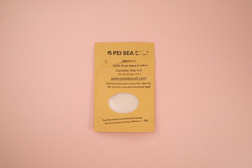 40g pouch of Pure Sea Salt - Prince Edward Island Sea Salt Company ...